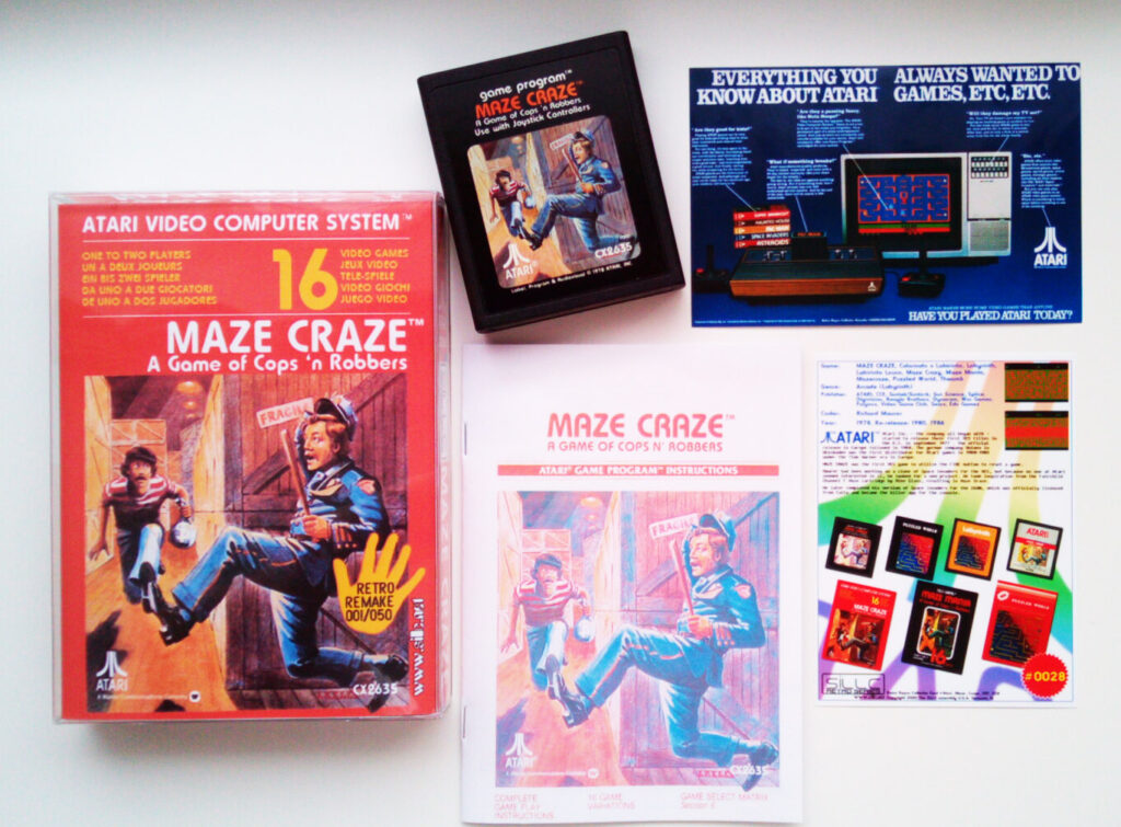 Atari VCS2600/7800 game MAZE CRAZE - Bommodore