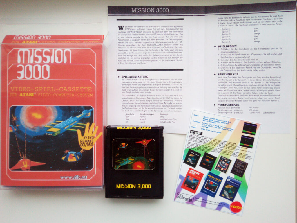 Atari VCS 2600/7800 game MISSION 3000 - Bommodore