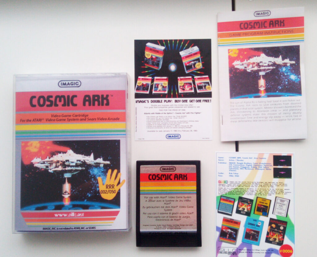 Atari VCS 2600/7800 game COSMIC ARK – Bommodore